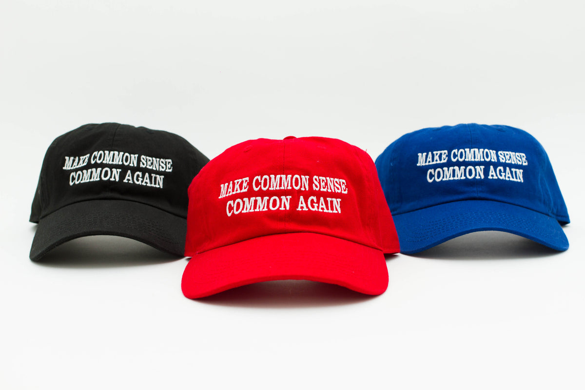 'Make Common Sense Common Again' Dad Hats | Black Dove Apparel – Black ...